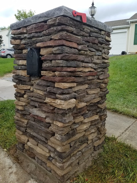 Landscaping Renovation with Paver Walkway and Built-in Stone Veneer ...