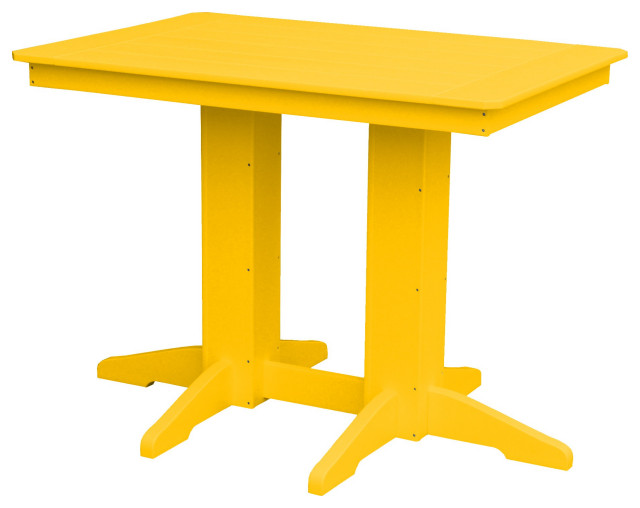 Poly Lumber Rectangular Table, 4 Foot - Contemporary - Outdoor Pub And ...