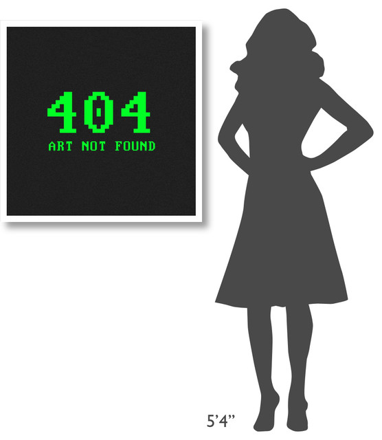 "Virtual Messages in the Real World - 404 Square Green" Paper Art, 20 ...