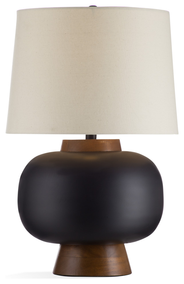 Ping Wood and Metal Black Table Lamp - Transitional - Table Lamps - by ...