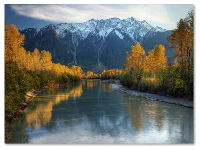 'Autumn River' Canvas Art by Pierre Leclerc, 22" x 32" - Traditional ...