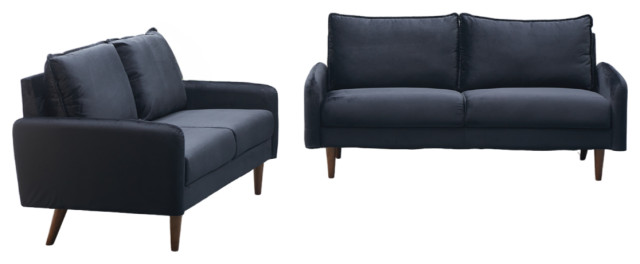 Kingway Furniture Almor Velvet Living Room Set - Midcentury - Living ...