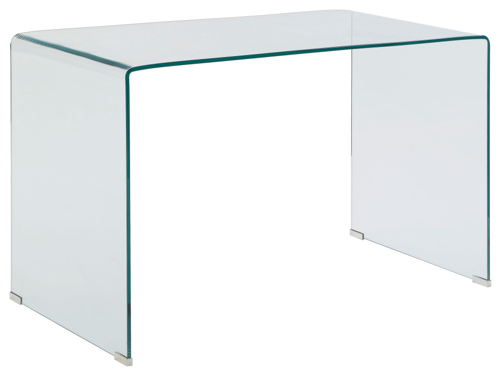 Ripley Glass Writing Desk Clear - Contemporary - Desks And Hutches - by ...