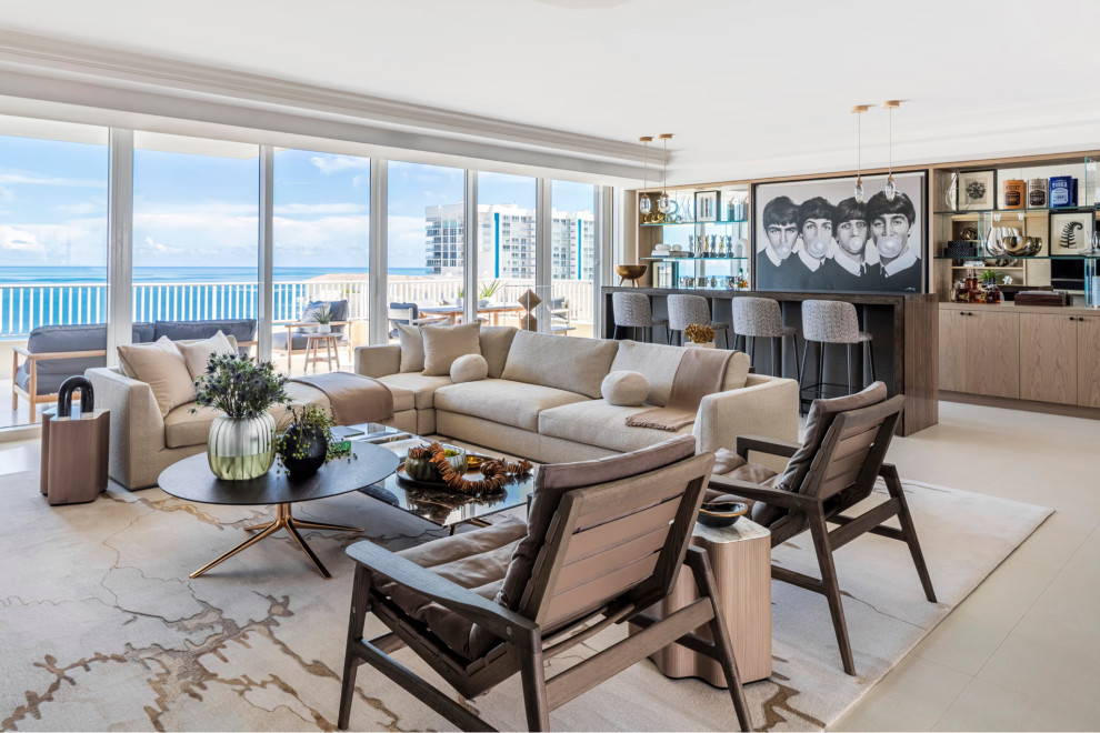 Key Biscayne - Contemporary - Living Room - Miami - by WECSELMAN DESIGN ...