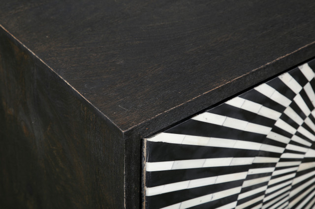 Tally Wood and Iron Black Server - Midcentury - Buffets And Sideboards ...