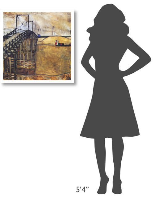 "The Bridge" Digital Paper Print by Egon Schiele, 18"x18", 26"x26 ...