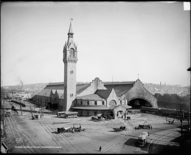 Union Station, Worcester, MA Print, 36" x 46" - Contemporary - Prints ...