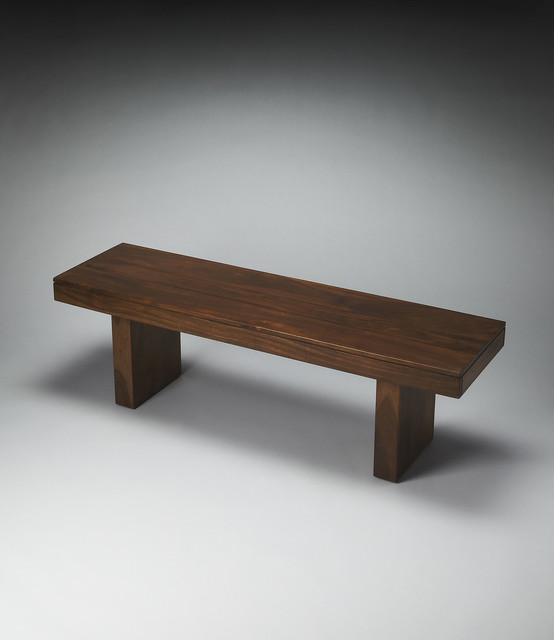 Butler Hewett Solid Wood Bench - Transitional - Accent And Storage ...