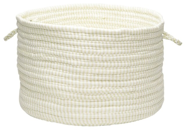 Ticking Solids Limelight 18"x12" Basket, 18"x12" - Contemporary ...