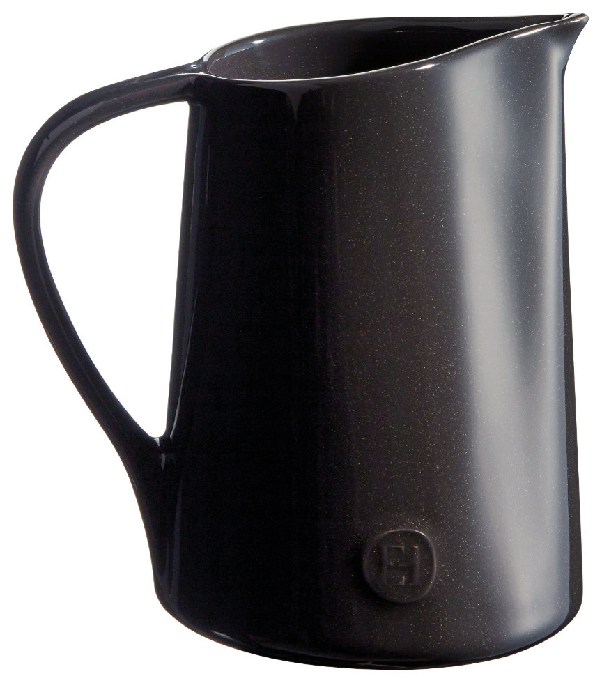 Emile Henry Charcoal Ceramic 1 Quart Pitcher - Contemporary - Pitchers ...