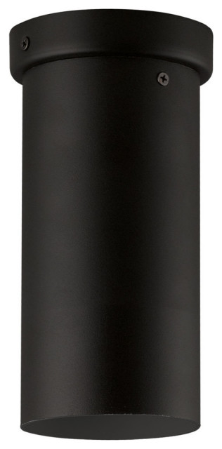 1-Light, 40W Single Tube Ceiling Light, Matte Black - Modern - Flush ...