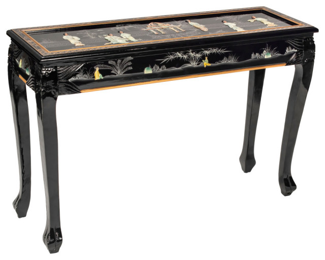 Black Lacquer Hall Table Royal Ladies - Asian - Coffee Tables - by ...