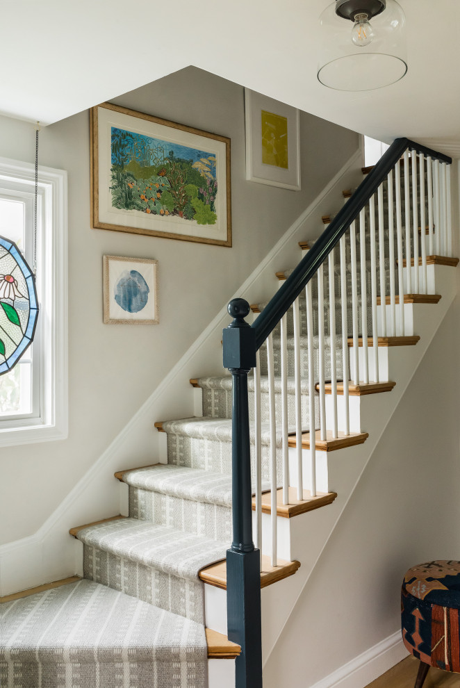 West Roxbury Bungalow - Traditional - Staircase - Boston - by Opaline ...