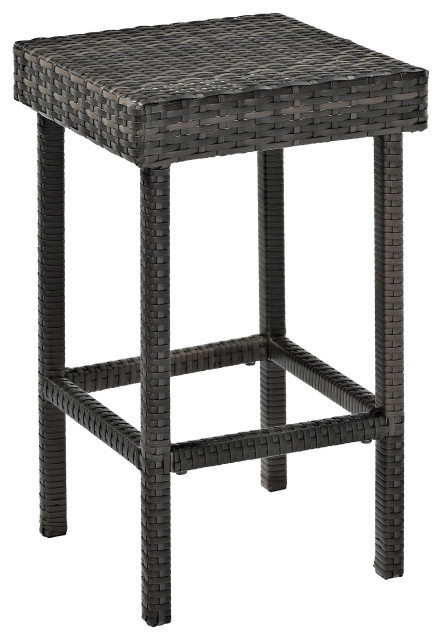 Palm Harbor Outdoor Wicker Counter Height Stools, Set of 2 - Tropical - Outdoor Bar Stools And ...
