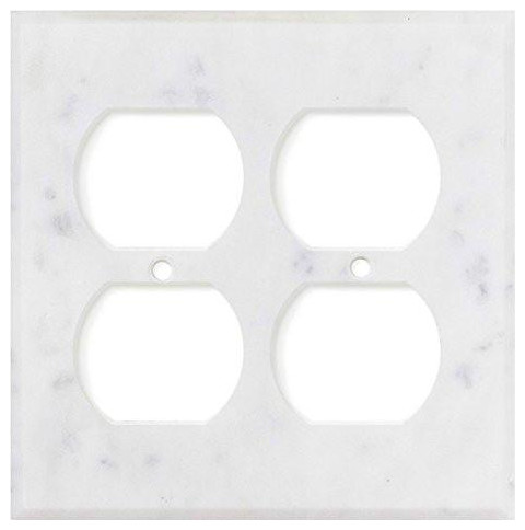 Italian Carrara White Marble 100% Real Natural Stone Switch Wall Plates ...