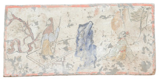 Lovely Hand-painted Liao Dynasty Style Mural Tile - Asian - Tile Murals ...