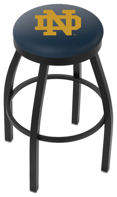 Holland L8B2B Notre Dame ND 30" Swivel Bar Stool - Black - Contemporary ...