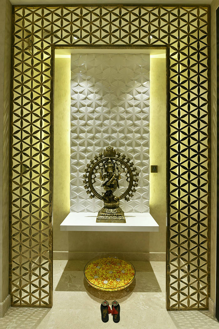 12 Striking Puja Room Wall & Ceiling Designs