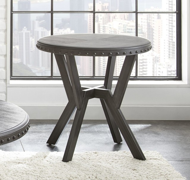Alamo Round End Table - Industrial - Side Tables And End Tables - by ...