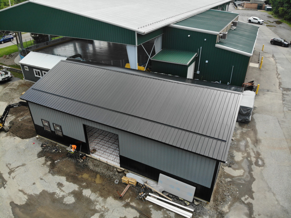 Custom-Built Pole Barn for The Classic Rink's Zamboni - Modern - Garage ...