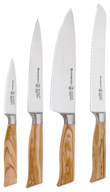 Messermeister Oliva Elite - 4 Pc. Gourmet Knife Set - Traditional ...
