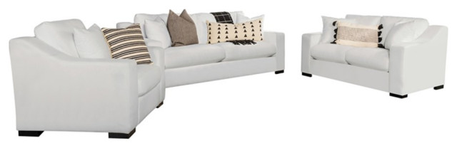 Coaster Ashlyn 3-piece Fabric Upholstered Sloped Arms Living Room Set ...