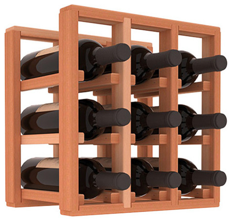 9-Bottle Counter Top/Pantry Wine Rack, Redwood - Contemporary - Wine ...