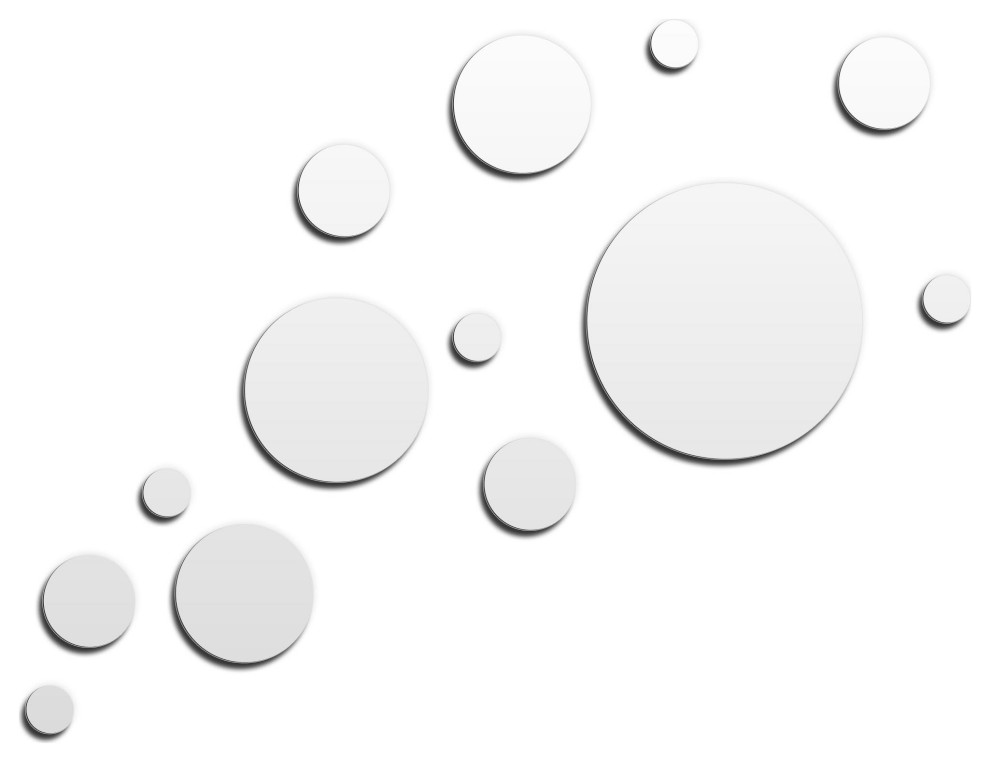 Circles Abstract Art 'Floating White' Modern Wall Decor - Contemporary ...