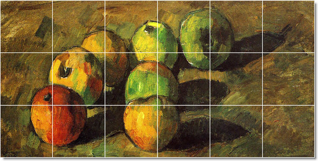 Paul Cezanne Fruit Vegetables Painting Ceramic Tile Mural #41, 72" Wide ...