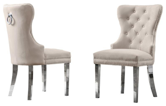 Velvet Tufted Dining Chair - Contemporary - Dining Chairs - by Bison ...