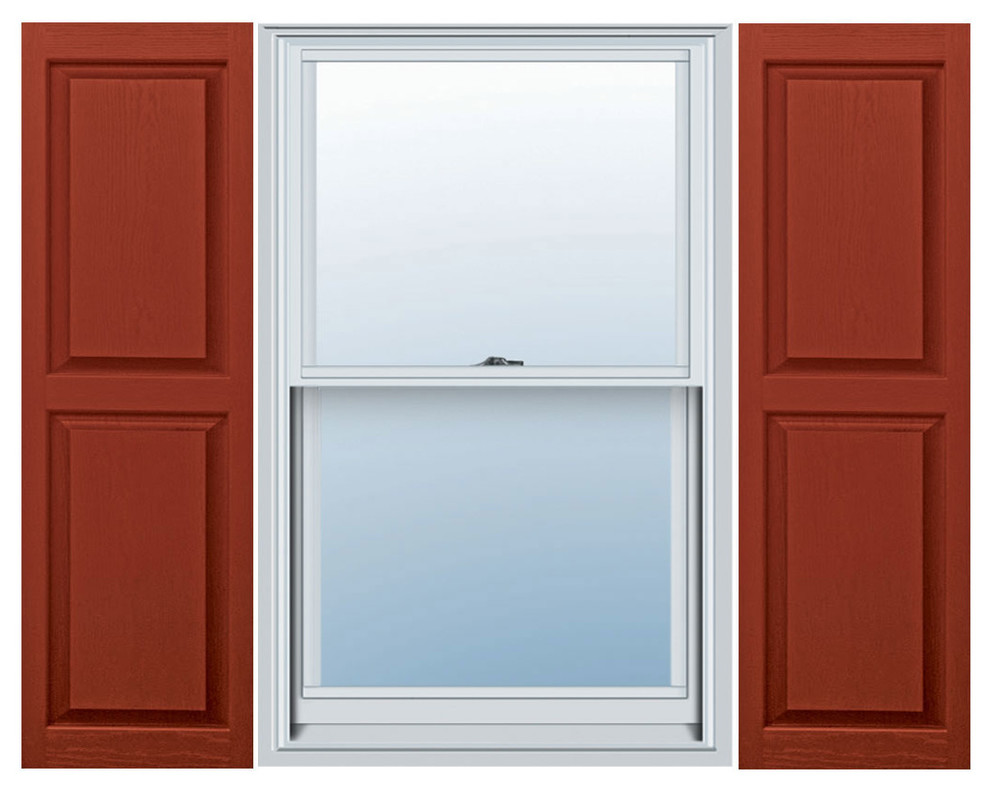 Builders Choice Vinyl Raised Panel Shutters w/ Shutter Spikes & Screws ...