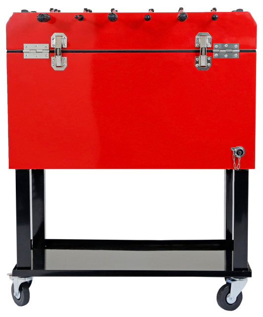 Clevr 68 Quart Rolling Foosball Cooler Ice Chest - Coolers And Ice ...