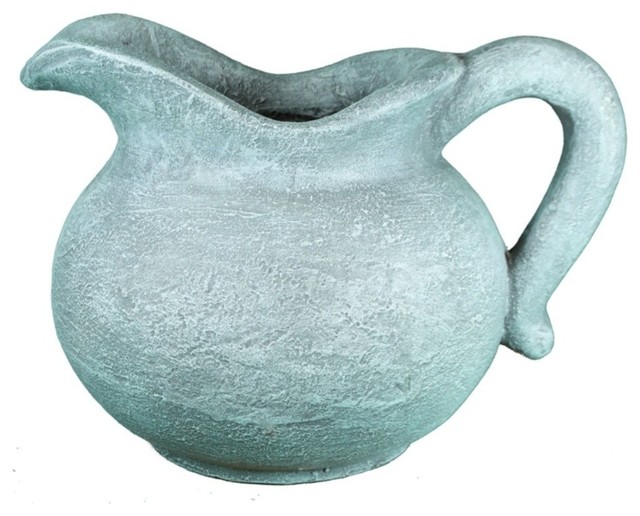 Pitcher Planter, Gray - Farmhouse - Outdoor Pots And Planters - by ...
