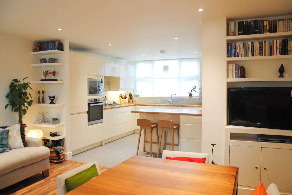 Light Modern Open Plan Living Space - Contemporary - Kitchen - London ...