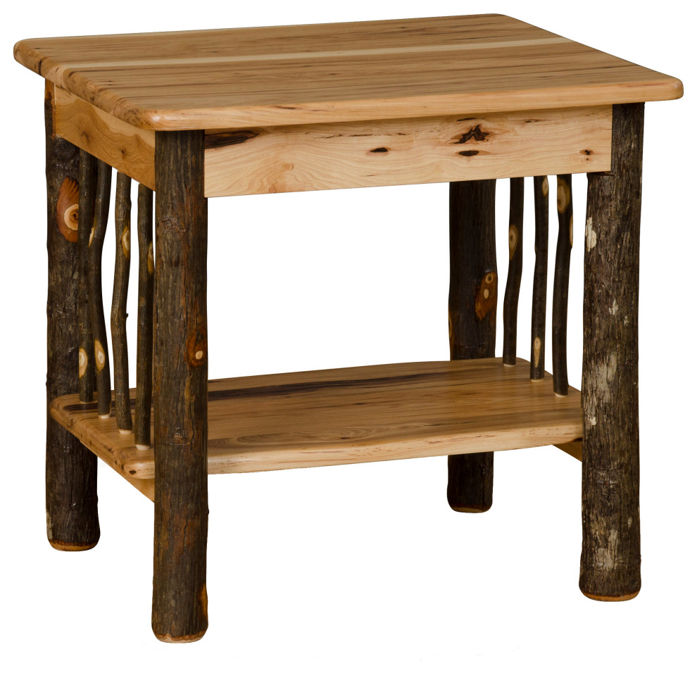Hickory Log End Table - Rustic - Side Tables And End Tables - by ...
