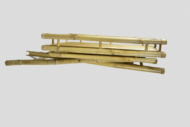 Bamboo Butler Table With Removable Serving Tray - Natural - Asian - Tv ...