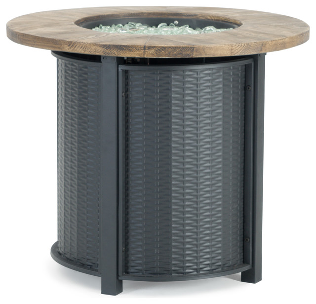 Sego Lily Logan 30x30 Round Fire Table Industrial Fire Pits By Rst Outdoor Houzz