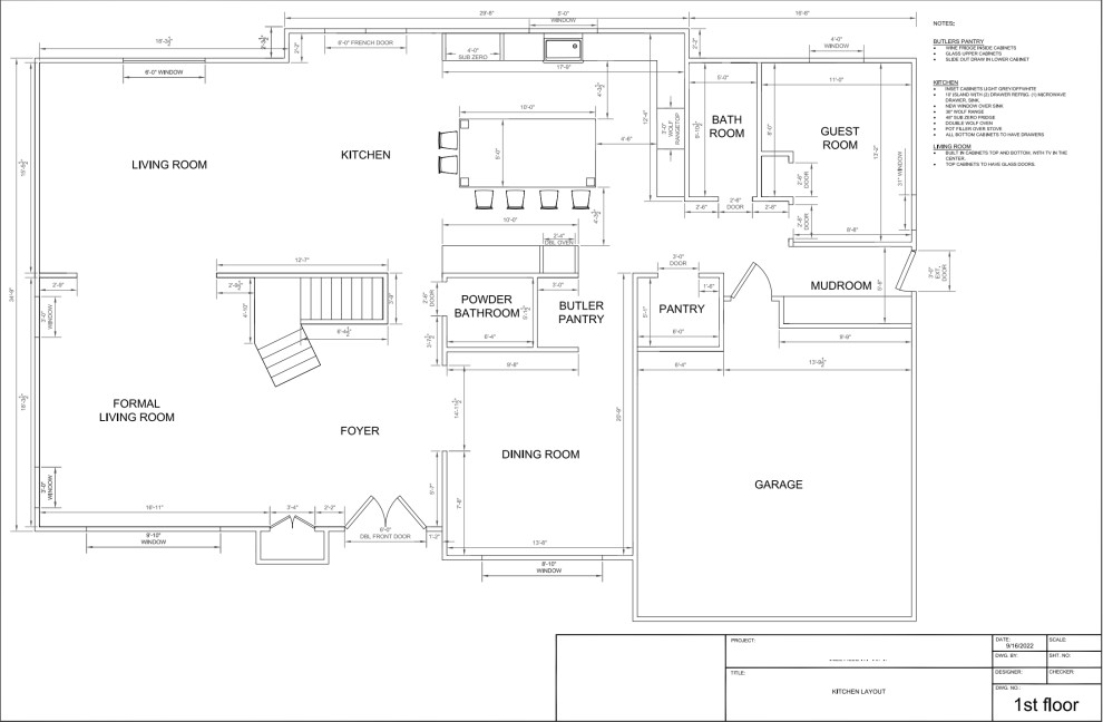 1st Floor Layout
