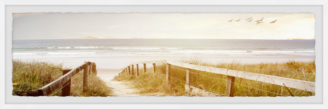"A Far Seen Beauty" Framed Painting Print, 45"x15" - Beach Style ...