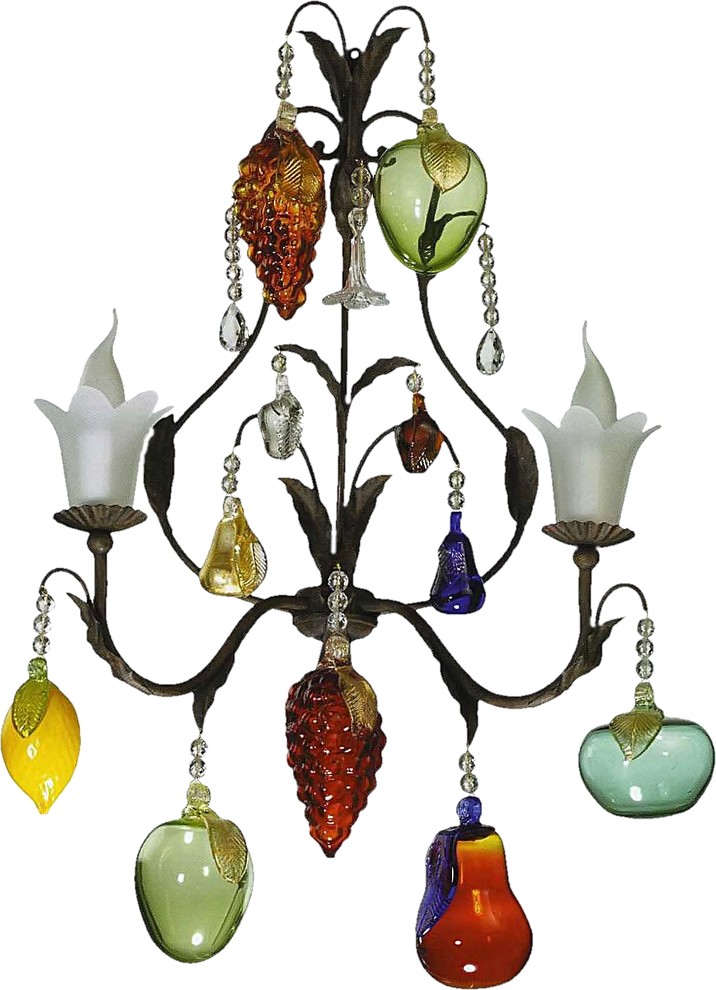 Sconce DAVID MICHAEL LIGHTING 2-Light Murano - Eclectic - Wall Sconces ...
