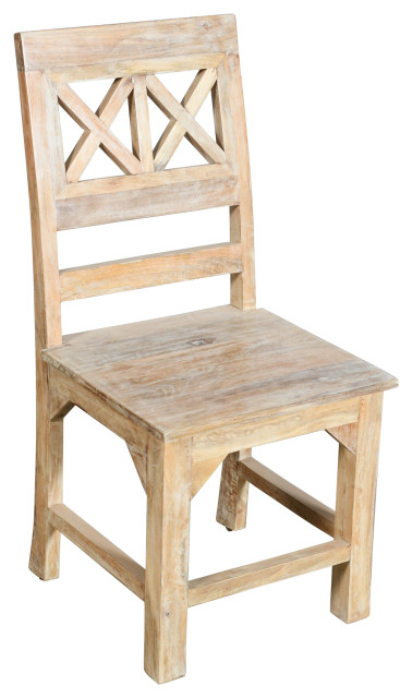 Bayside Jensen Solid Wood Dining Chair, Natural Finish, Set of 2 ...