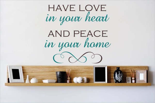 Decal, Love In Your Heart Peace In Your Home Quote, 20x20, 20X20 ...
