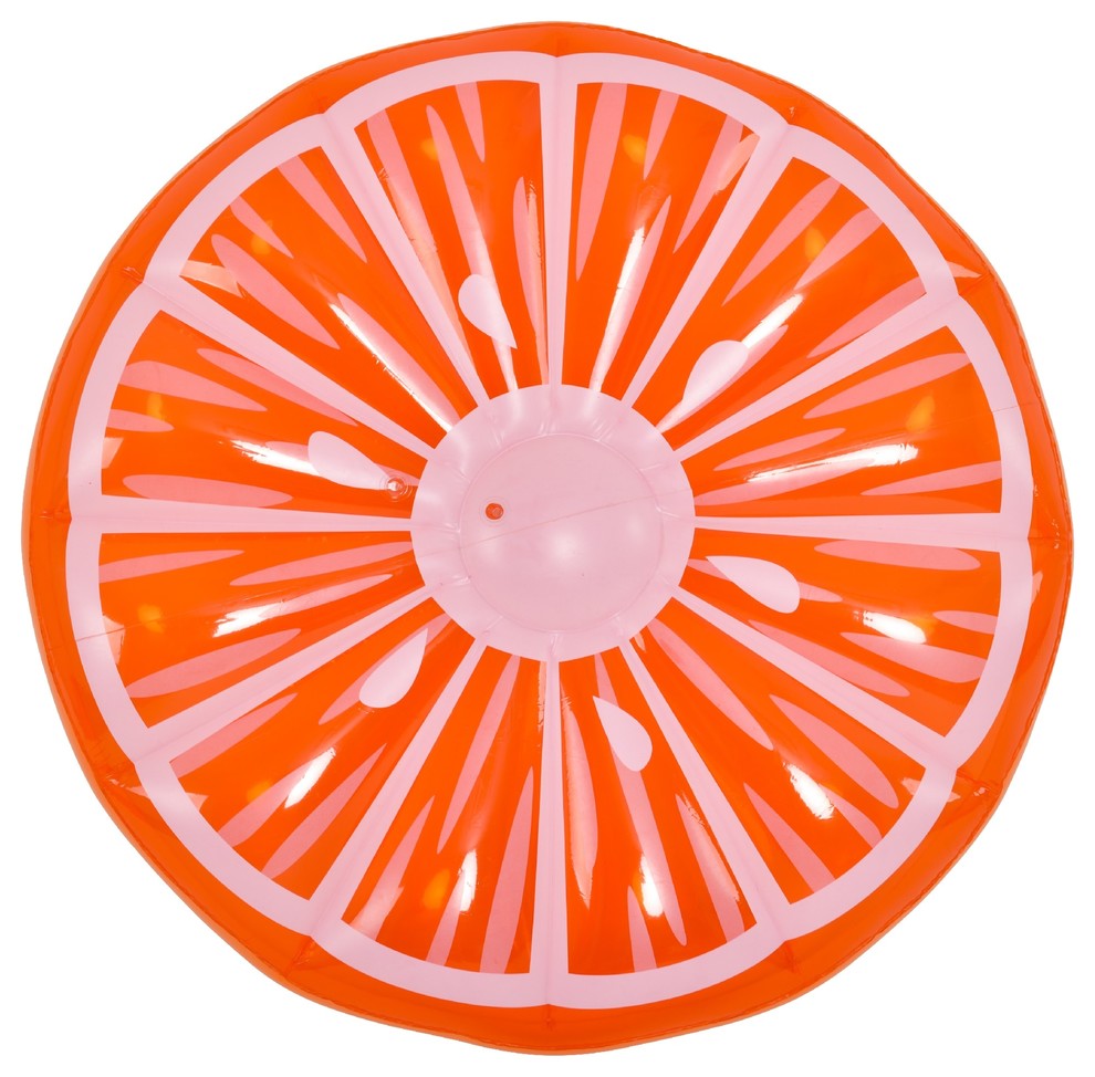 Inflatable Round Orange Slice Swimming Pool Float 58-Inch ...