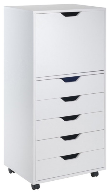 Winsome Halifax 5-Drawer Tall Door Contemporary Wood Storage Cabinet in ...