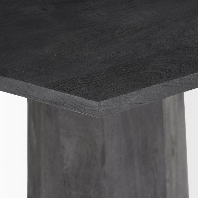 Maxine Hexagonal Dark Wood Foyer Table - Transitional - Side Tables And ...