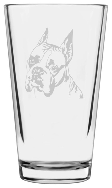 Boxer Dog Themed Etched All Purpose 16oz. Libbey Pint Glass - Beer ...