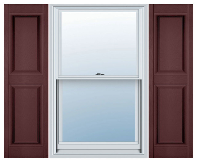 Mid-America, Standard Size Williamsburg Double Panel Shutters, Bordeaux ...