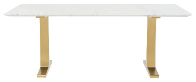 Toulouse White Stone Dining Table, HGNA482 - Contemporary - Dining ...