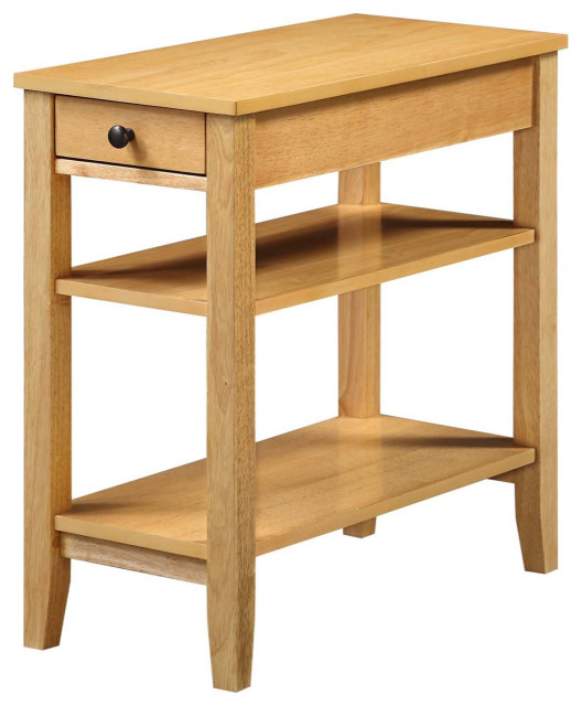American Heritage 1 Drawer Chairside End Table With Shelves ...