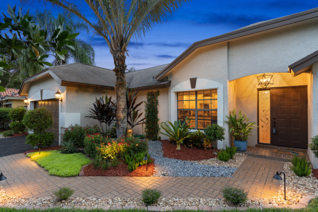 Bright Florida Beach House Bungalow - Beach Style - Exterior - Miami ...